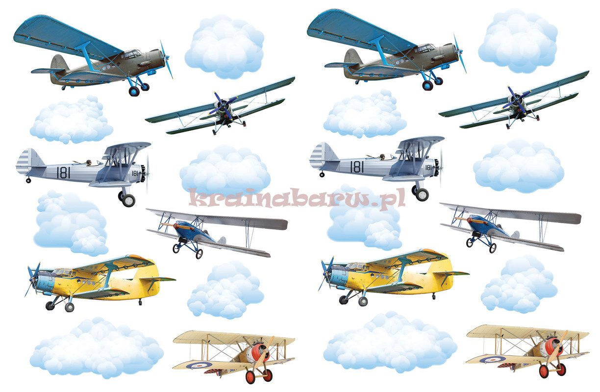 Naklejki na ścianę SAMOLOTY SPN449TD - CONSALNET - Sklep Tanie Fototapapety
